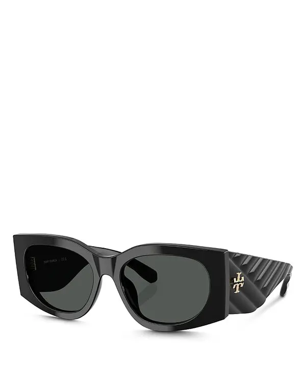 Tory Burch Rectangular 56mm Sunglasses - Black