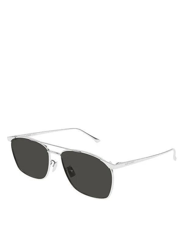 Saint Laurent Vincent Navigator Sunglasses - Silver