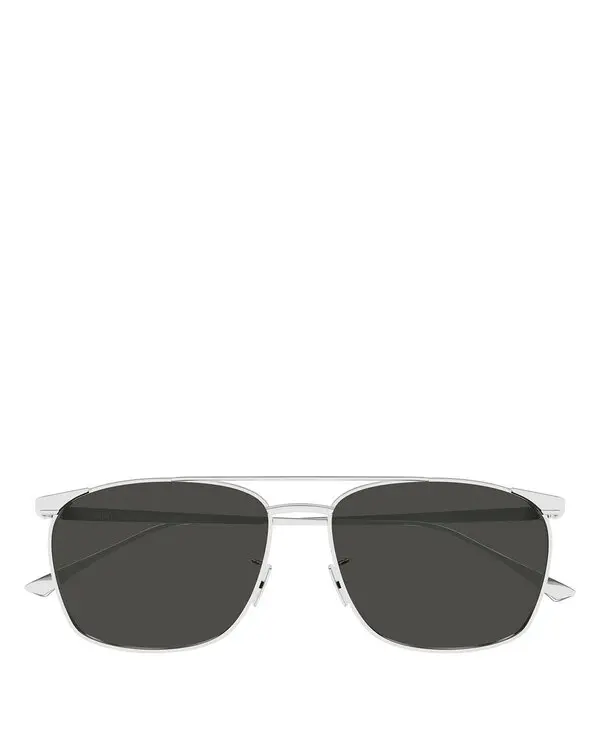 Saint Laurent Vincent Navigator Sunglasses - Silver