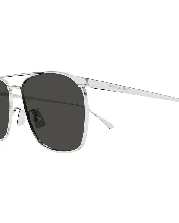 Saint Laurent Vincent Navigator Sunglasses - Silver