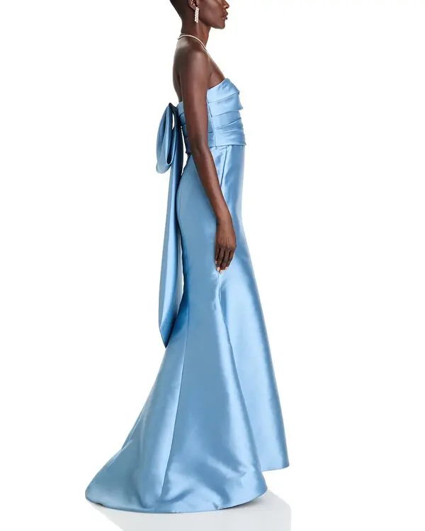 amsale sonia dress ice blue Ava Presley 28598 Sequin Gown with Mermaid Ruffle main image 1