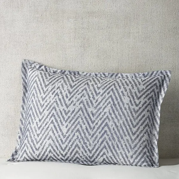 HUDSON PARK COLLECTION Distressed Chevron King Sham Set Exclusive - Indigo