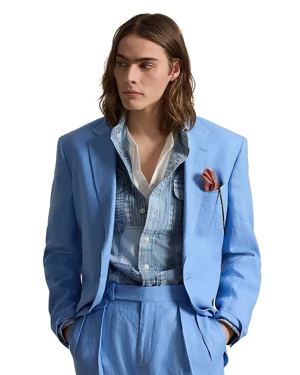Polo Ralph Lauren Polo Tailored Linen Suit Jacket - Sky Blue