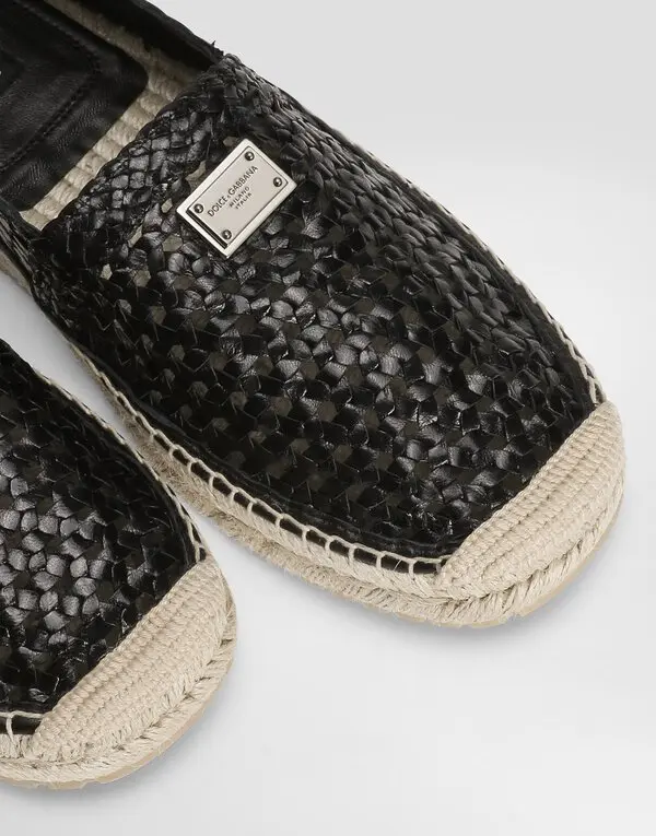Dolce & Gabbana Calfskin Espadrilles - Black