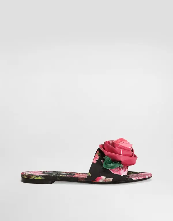Dolce & Gabbana Brocade Slides - Print