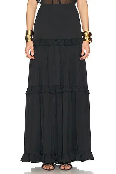Saint Laurent Charmeuse Maxi Skirt
