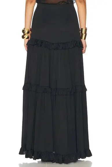 Saint Laurent Charmeuse Maxi Skirt