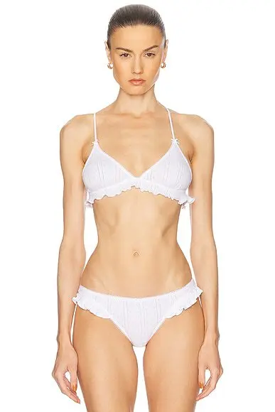 COU COU For Fwrd The Butterfly Bralette - White