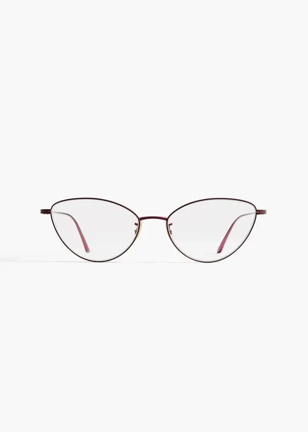 Khaite X Oliver Peoples 1998rx Eyeglasses - Brushed Burgundy