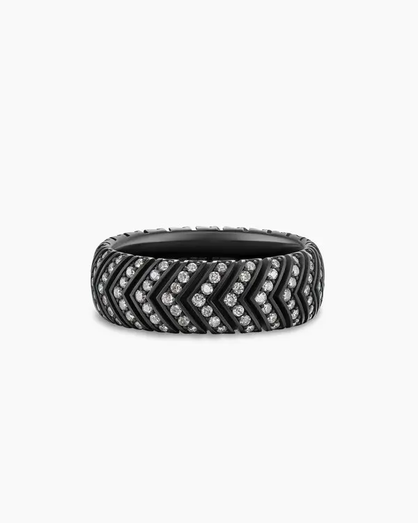 David Yurman Chevron Band Ring - Diamond