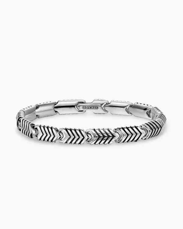 David Yurman Chevron Link Bracelet - All Sterling Silver