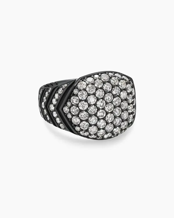 David Yurman Chevron Signet Ring - Diamond
