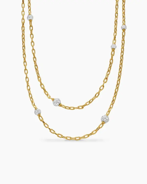 David Yurman Dy Madison Pavé Station Necklace - Diamond