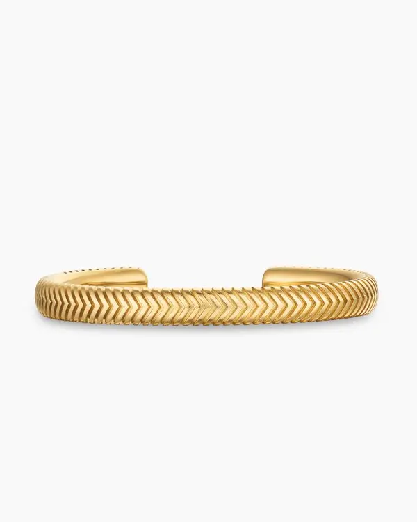 David Yurman Chevron Cuff - All 18k Yellow Gold