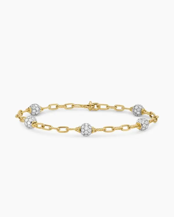 David Yurman Dy Madison® Pavé Bead Chain Bracelet - Diamond