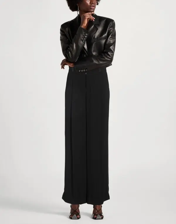 High Wide-leg Cady Pants