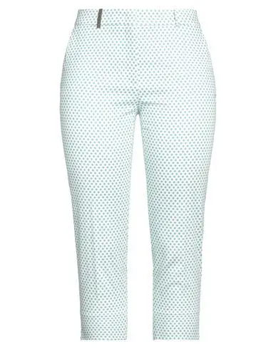 Peserico Cotton Elastane Polka Dot Cropped Tapered Pants - White