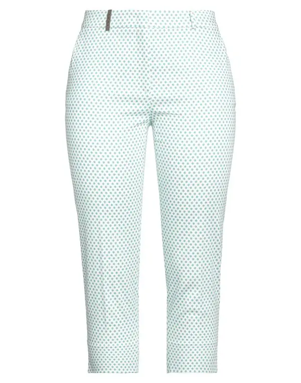Peserico Cotton Elastane Polka Dot Cropped Tapered Pants - White