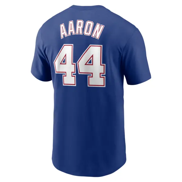 Nike Hank Aaron Atlanta Braves Cooperstown Fuse Mlb T-shirt - Blue