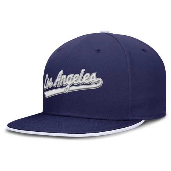 Nike Los Angeles Dodgers True Dri-fit Mlb Fitted Hat - Blue
