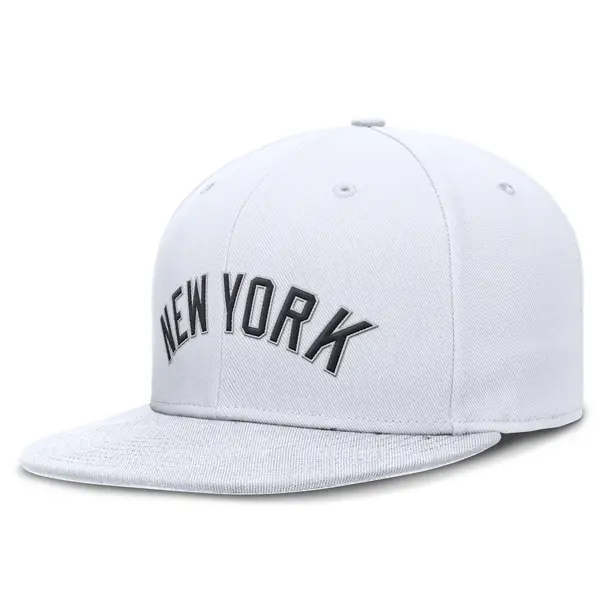 Nike New York Yankees True Dri-fit Mlb Fitted Baseball Cap - White