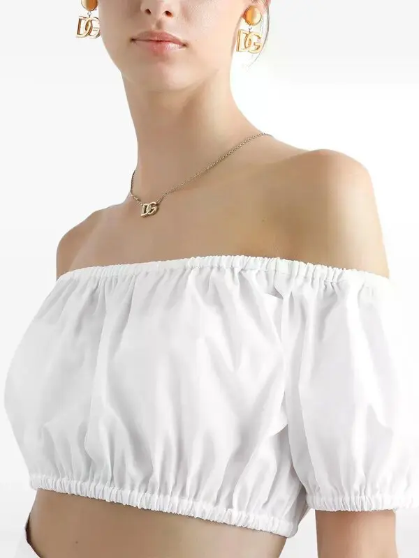 Dolce & Gabbana Ruched Crop Top