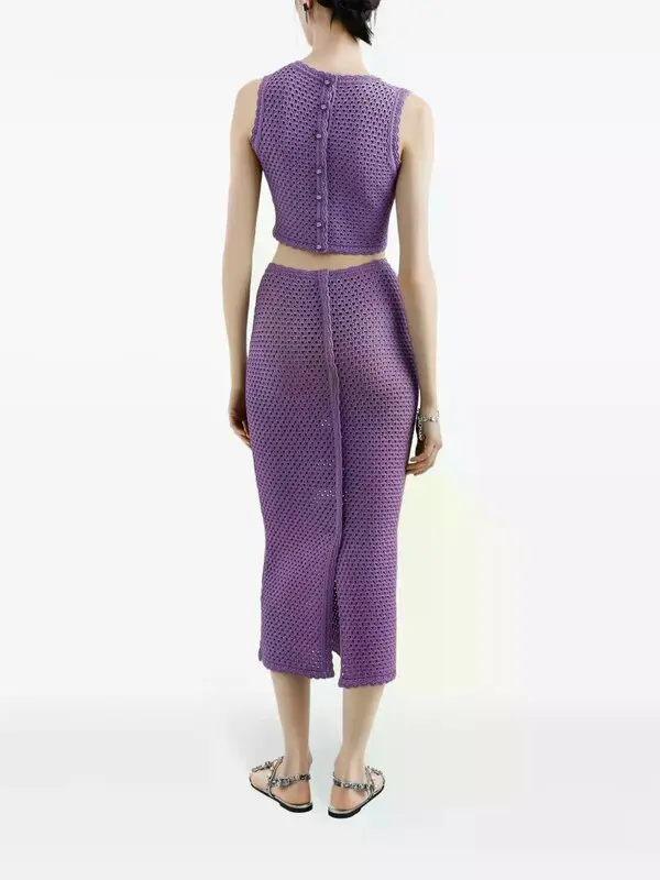 Dolce & Gabbana Crochet-knit Tank Top - Purple