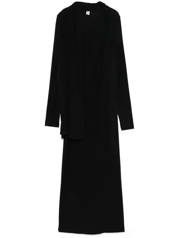 TOTEME Overlapped Jersey Dress - Black