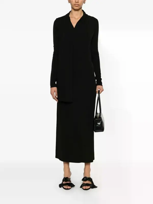TOTEME Overlapped Jersey Dress - Black