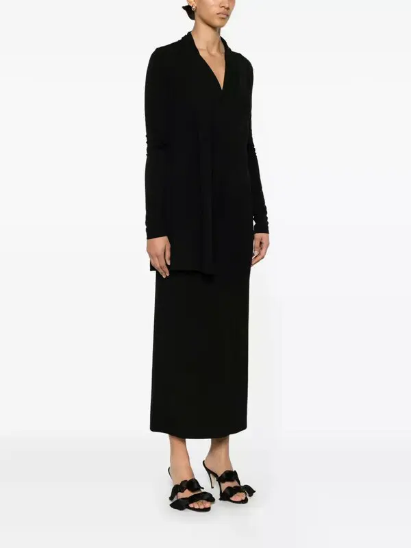 TOTEME Overlapped Jersey Dress - Black