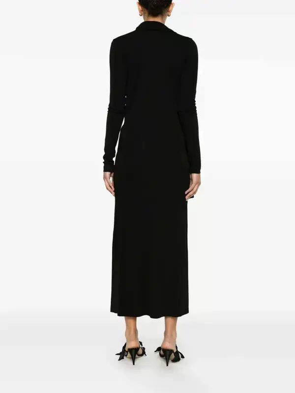 TOTEME Overlapped Jersey Dress - Black