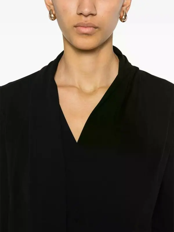 TOTEME Overlapped Jersey Dress - Black