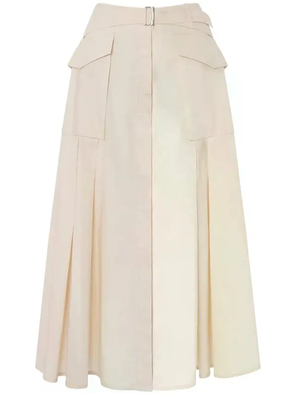 Alberta Ferretti Belted Midi Skirt