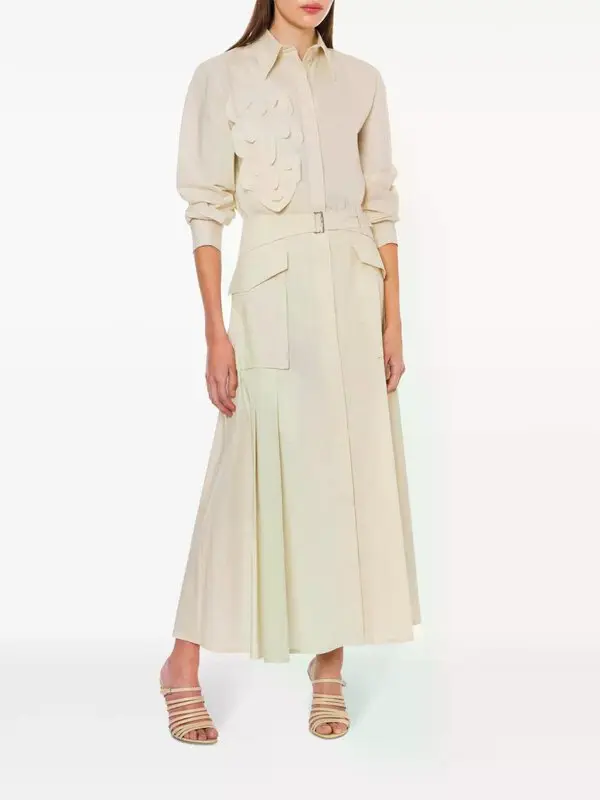 Alberta Ferretti Belted Midi Skirt