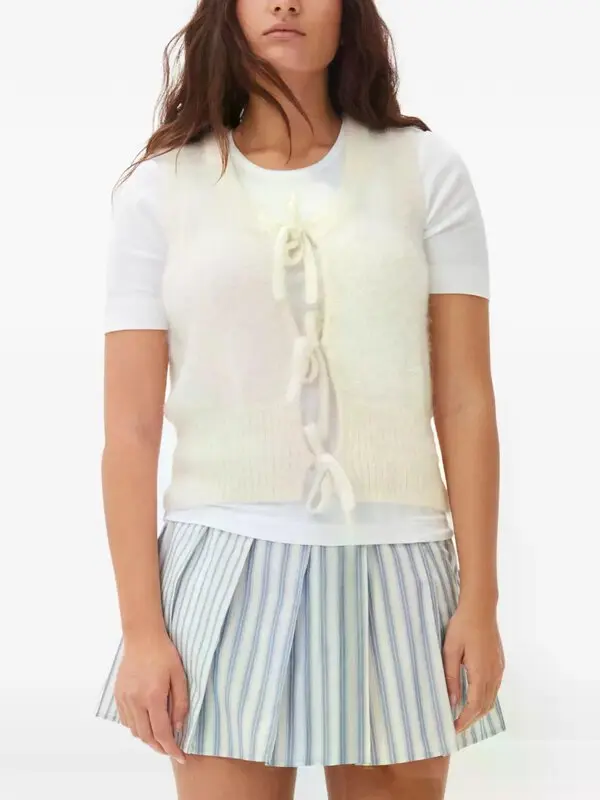 GANNI Tied Vest - Neutrals