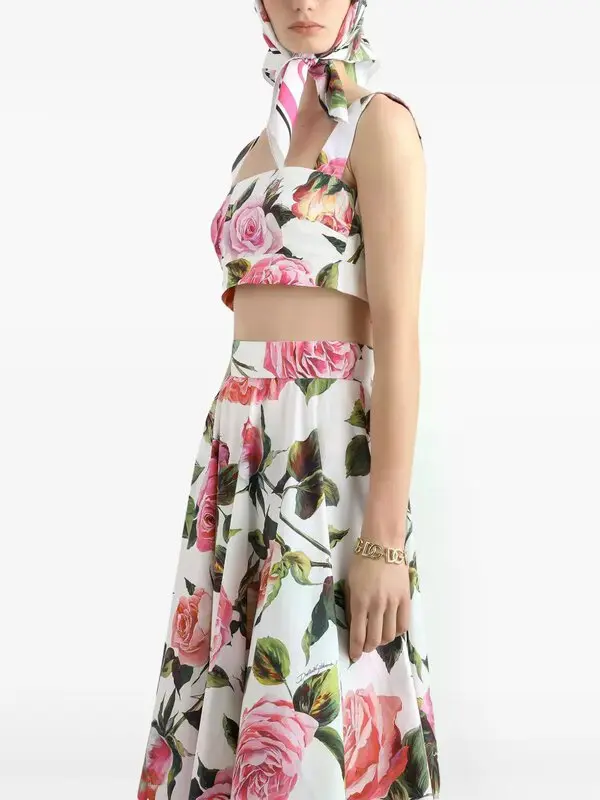 Dolce & Gabbana Floral-print Midi Skirt