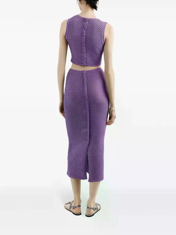 Dolce & Gabbana Crochet-knit Midi Skirt