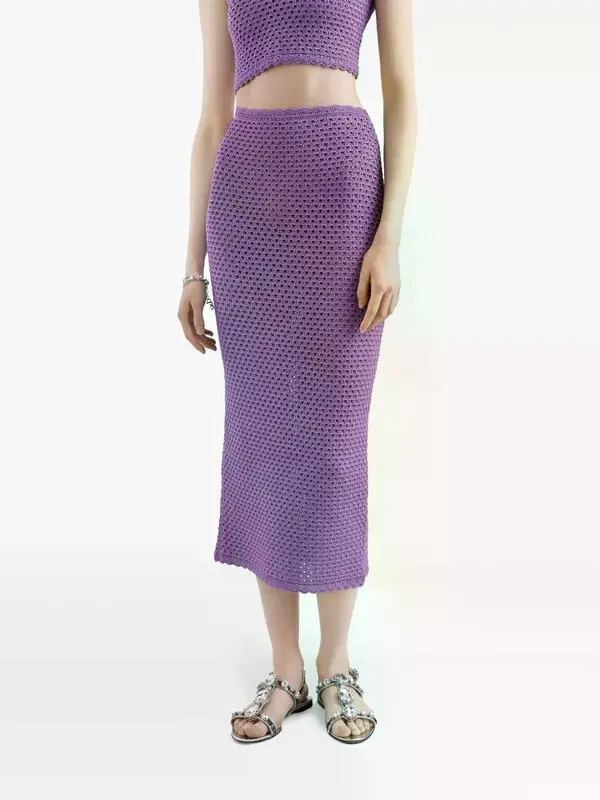 Dolce & Gabbana Crochet-knit Midi Skirt
