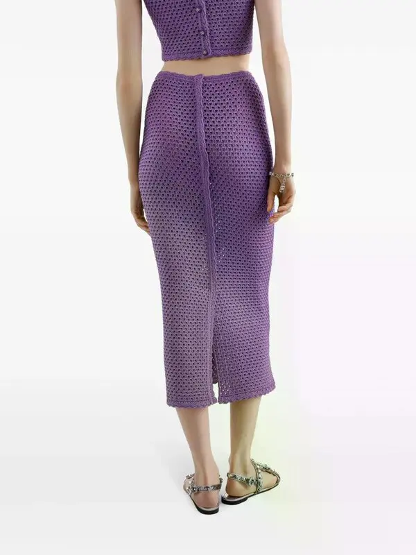 Dolce & Gabbana Crochet-knit Midi Skirt