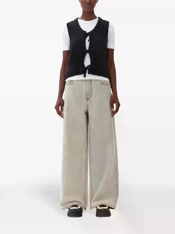 GANNI Tied Vest - Black