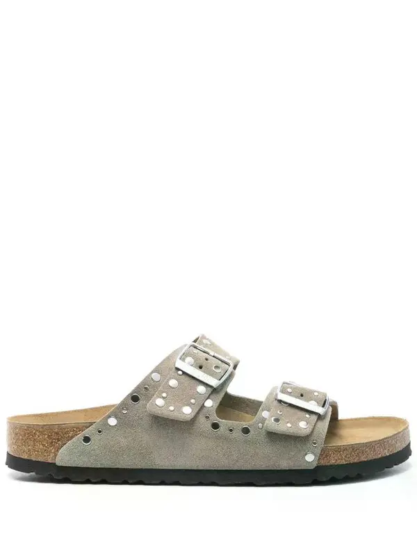 BIRKENSTOCK Arizona Studded Flat Sandals - Grey