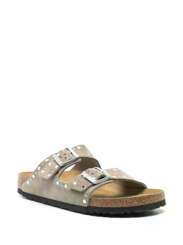 BIRKENSTOCK Arizona Studded Flat Sandals - Grey