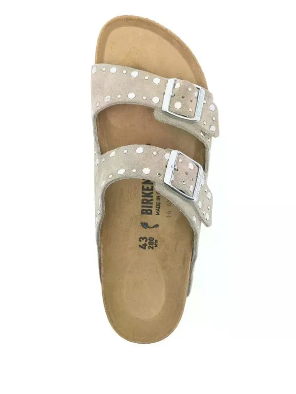 BIRKENSTOCK Arizona Studded Flat Sandals - Grey