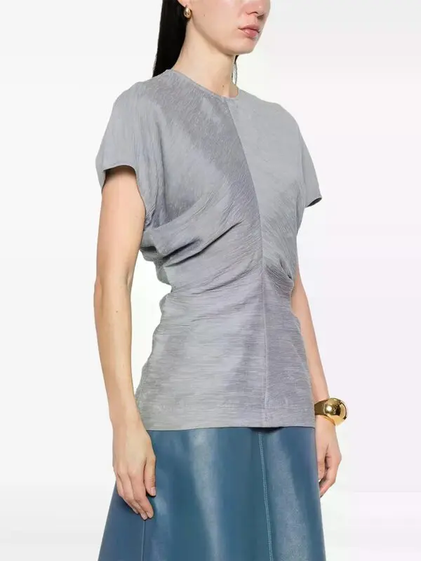TOTEME Slouch-waist Crinkled Top - Blue