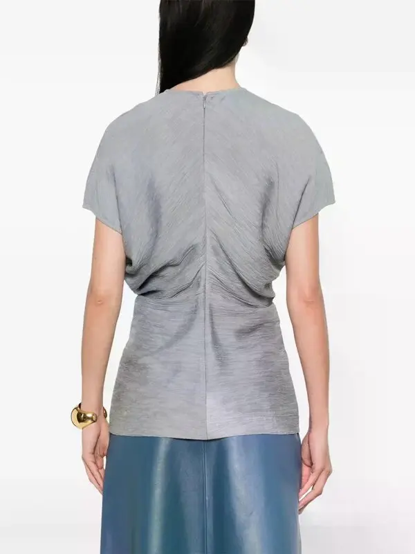 TOTEME Slouch-waist Crinkled Top - Blue
