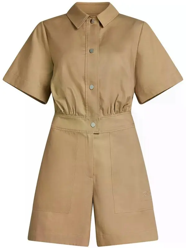 Karl Lagerfeld Cargo Jumpsuit - Neutrals