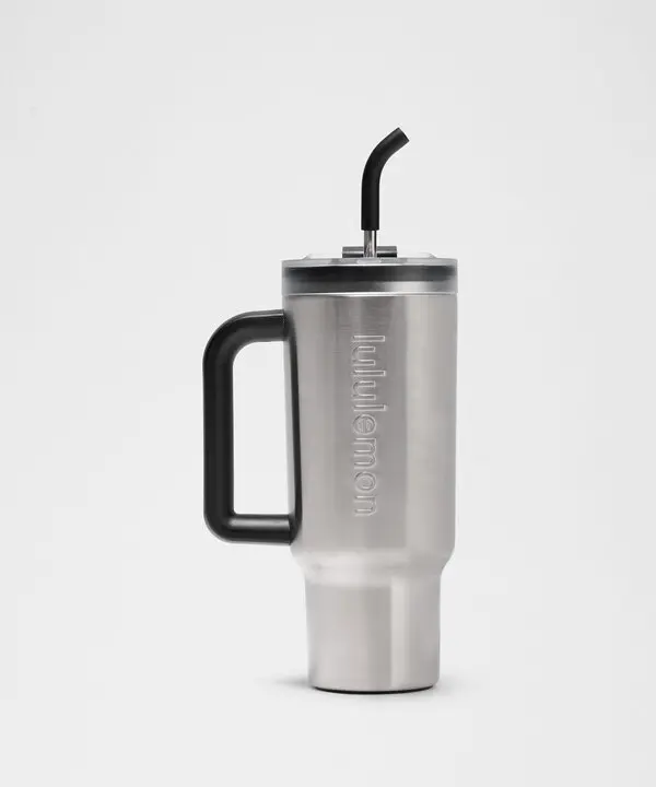 Lululemon Insulated Tumbler 40oz - Stainless Steel/black