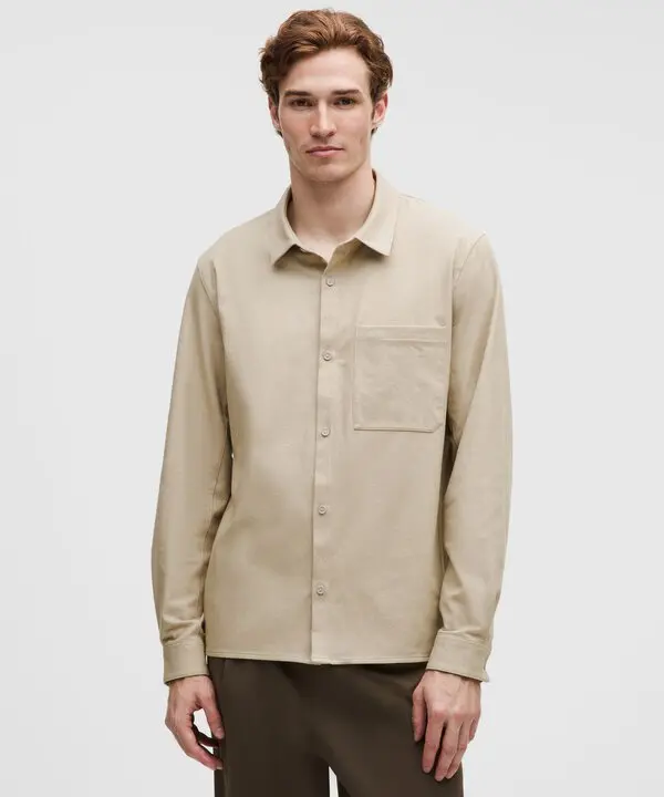 Lululemon Brushed Woven Overshirt - Heathered Raw Linen