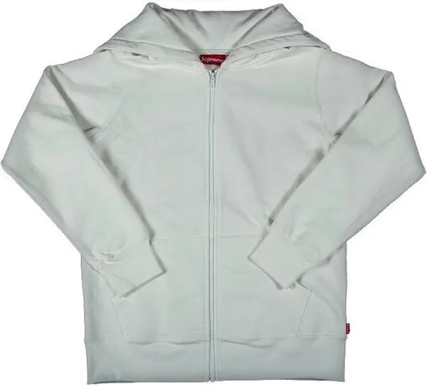 Supreme Split Hoodie Zip Up Sweat - White