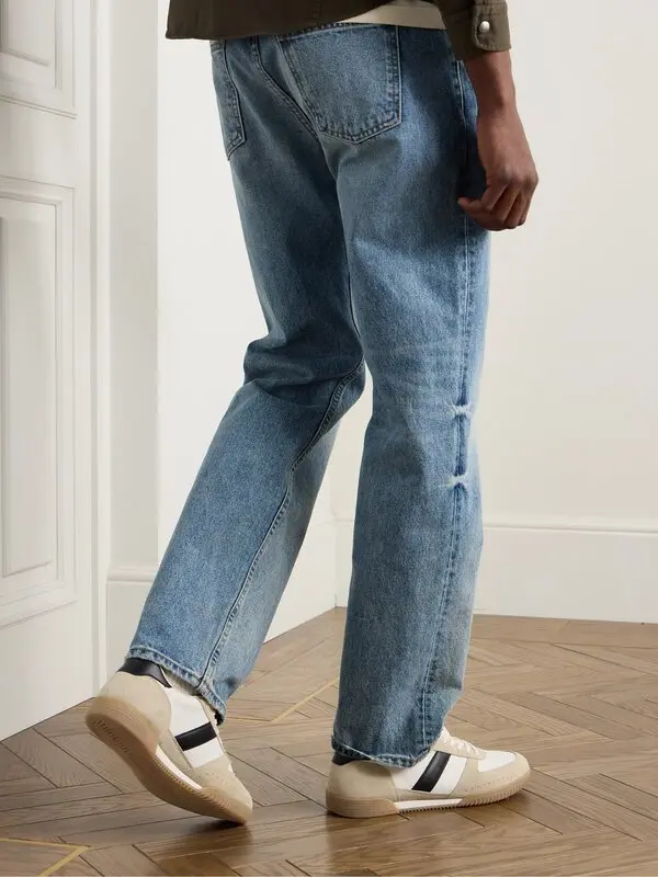 TOM FORD Terence Leather And Suede Sneakers - Neutrals